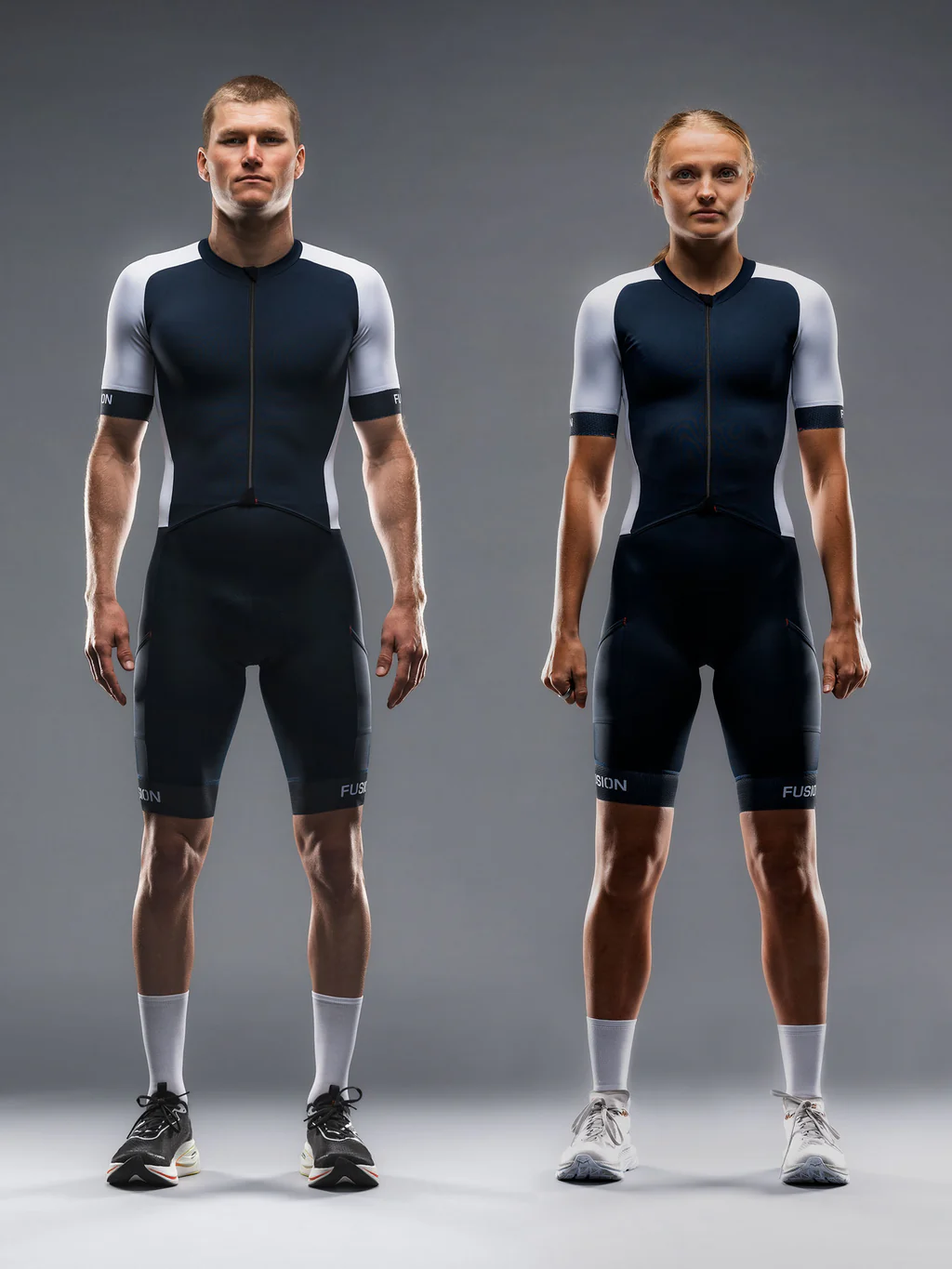 Fusion TEMPO! Three Tri Suit Night Blue - Unisex Triathlon Suit