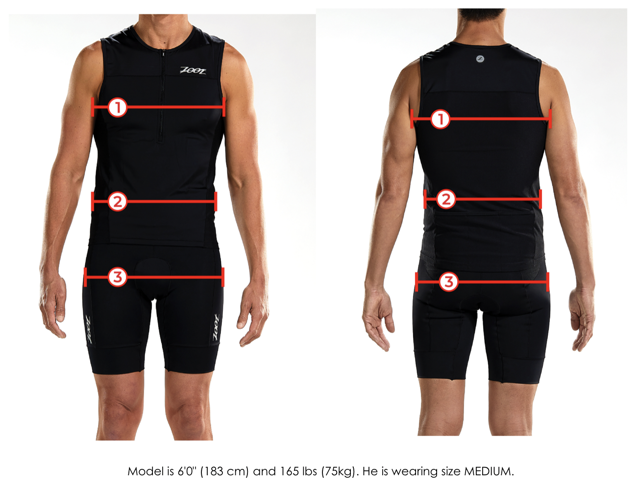 Zoot Mens LTD Tri Sleeveless Fz Racesuit 40 Years - Sported