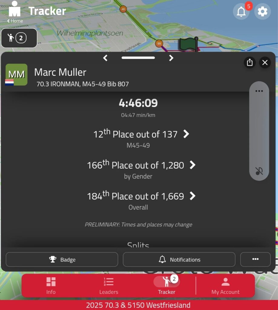 Marc Muller reporting on his Ironman 70.3 Westfriesland - Sported